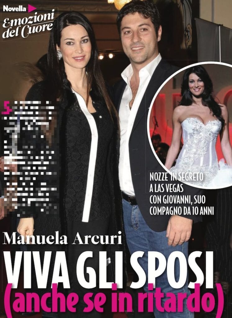 Manuela Arcuri annuncia: 'Ho sposato Giovanni Di Gianfrancesco'