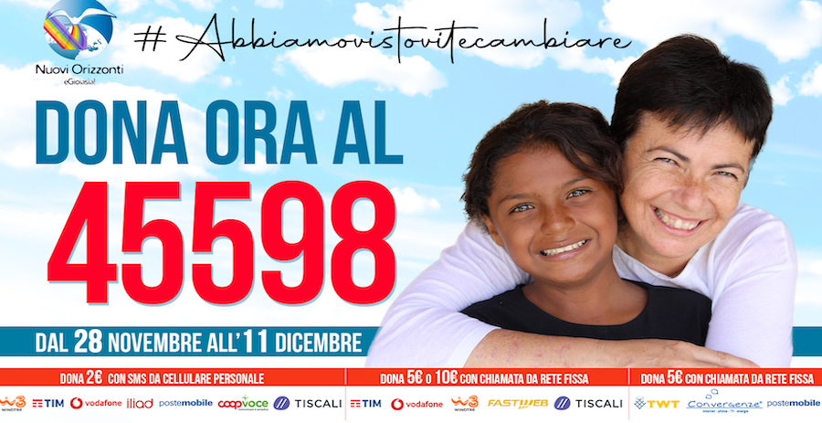 Contribuisci alla campagna 2021 di Nuovi Orizzonti con SMS solidale Contribuisci alla campagna 2021 di Nuovi Orizzonti con SMS solidale