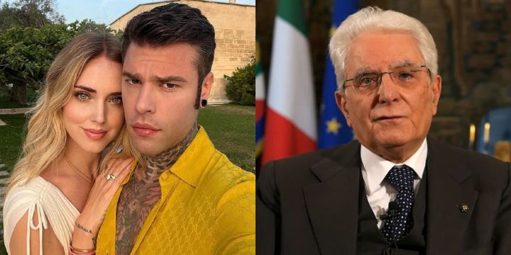 Fedez e Chiara Ferragni insieme al Presidente Sergio Mattarella