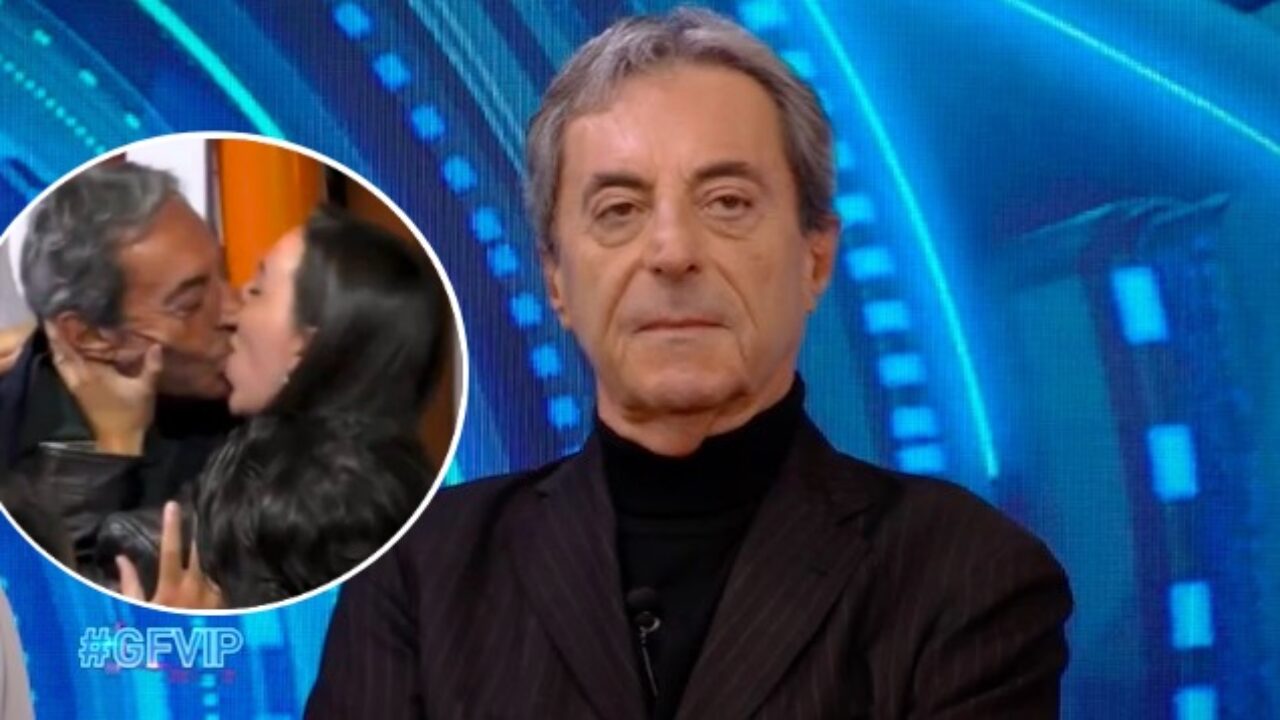 Attilio Romita La Reazione Della Compagna Al Bacio Con Giaele
