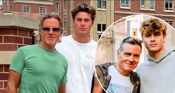 Jimmy Ghione festeggia l'ingresso del figlio Gabriele al College