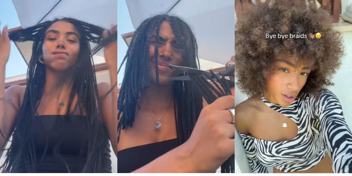 Megan Ria si taglia i capelli da sola: il risultato finale (VIDEO)