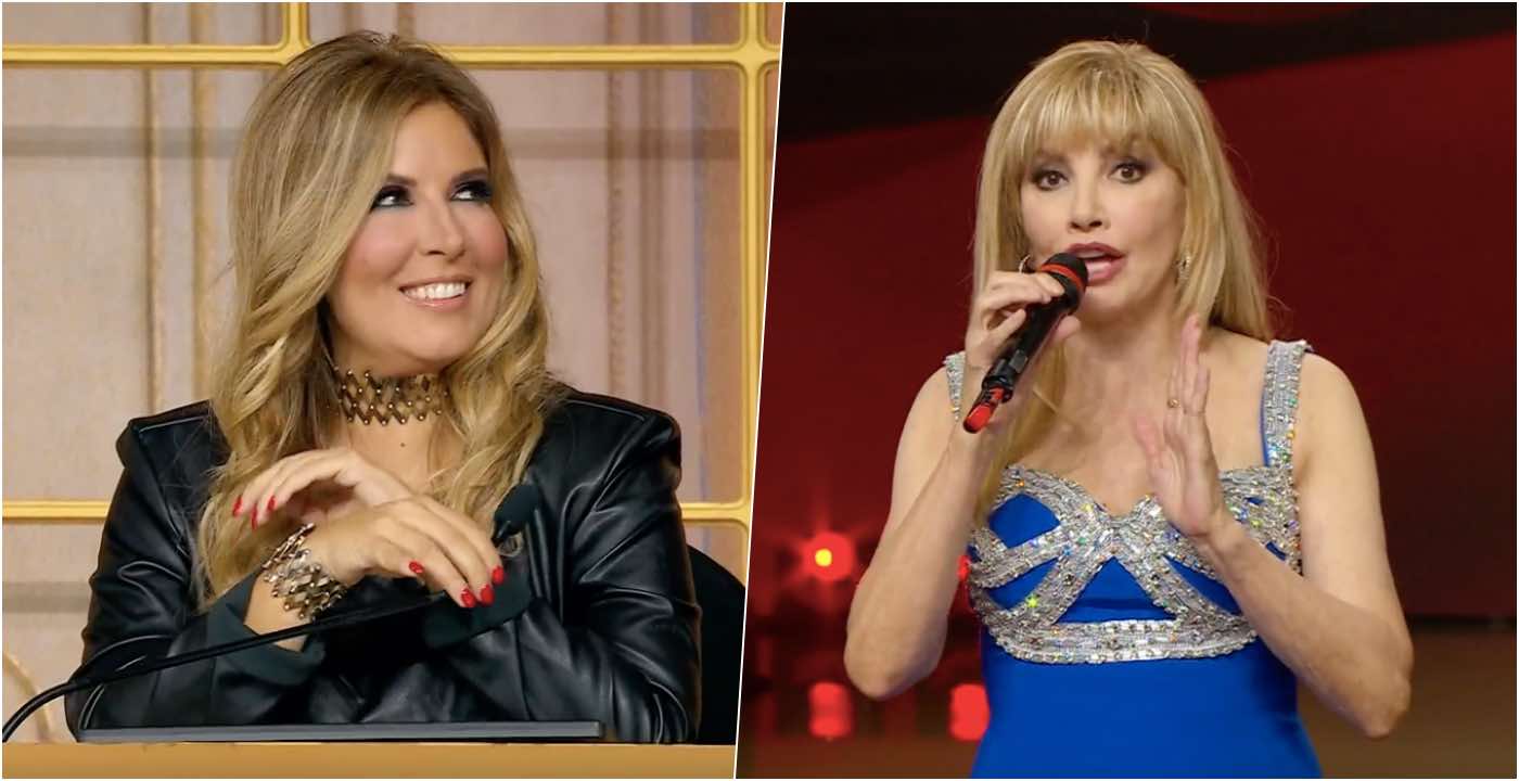 Milly Carlucci, il vestito apre il dibattito: "È Blu Estoril?"