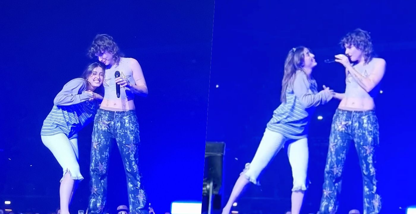 Giulia Stabile tra i ballerini del concerto di Madame a Milano