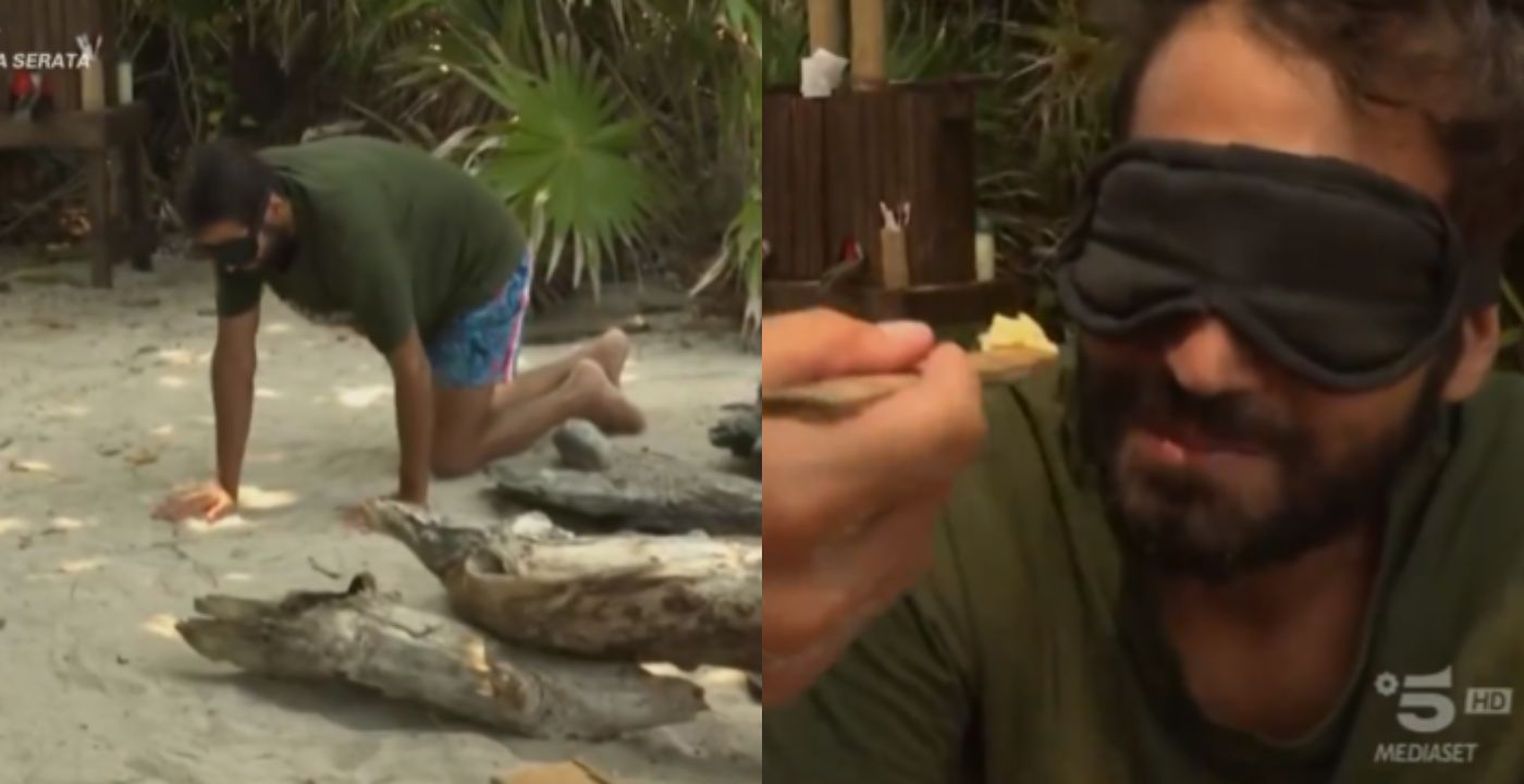 Isola dei Famosi, Aras passa una giornata bendato (VIDEO)