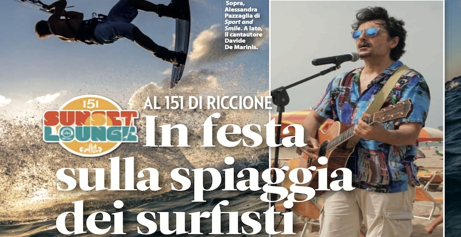 Al 151 di Riccione: in festa sulla spiaggia dei surfisti