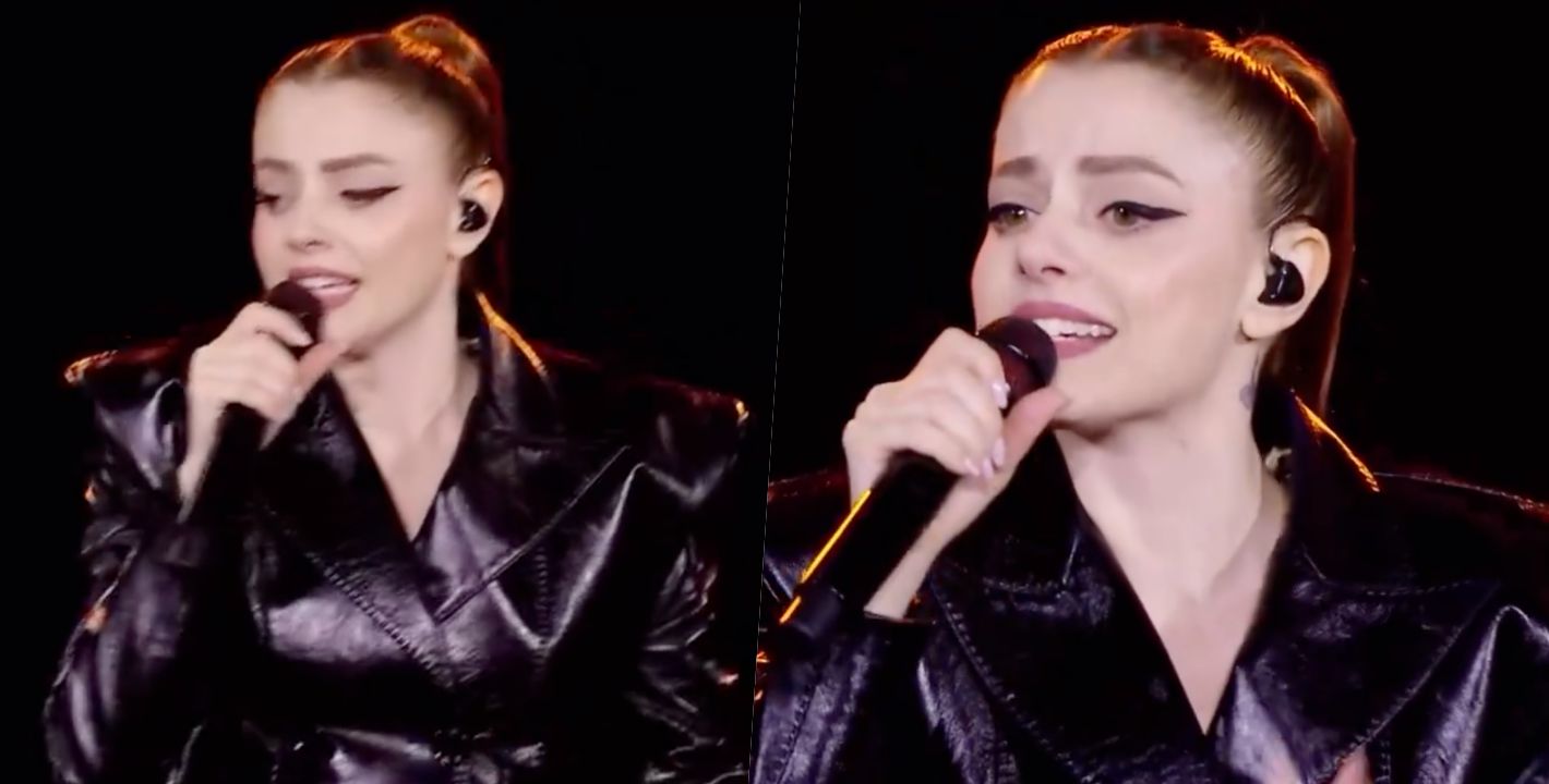 Annalisa sale sul palco dell'Arena di Verona e ringrazia il pubblico