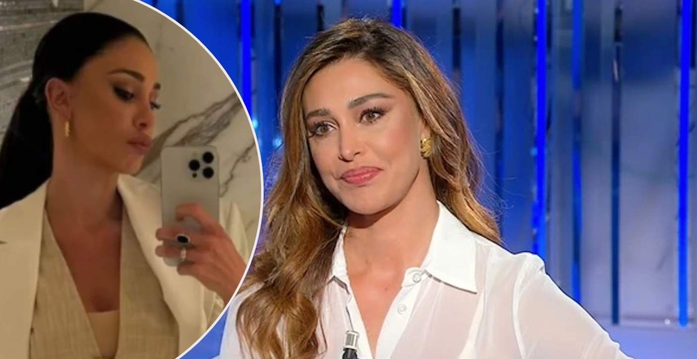 Belen Rodriguez a cena con Angelo, poi viene beccata con un altro