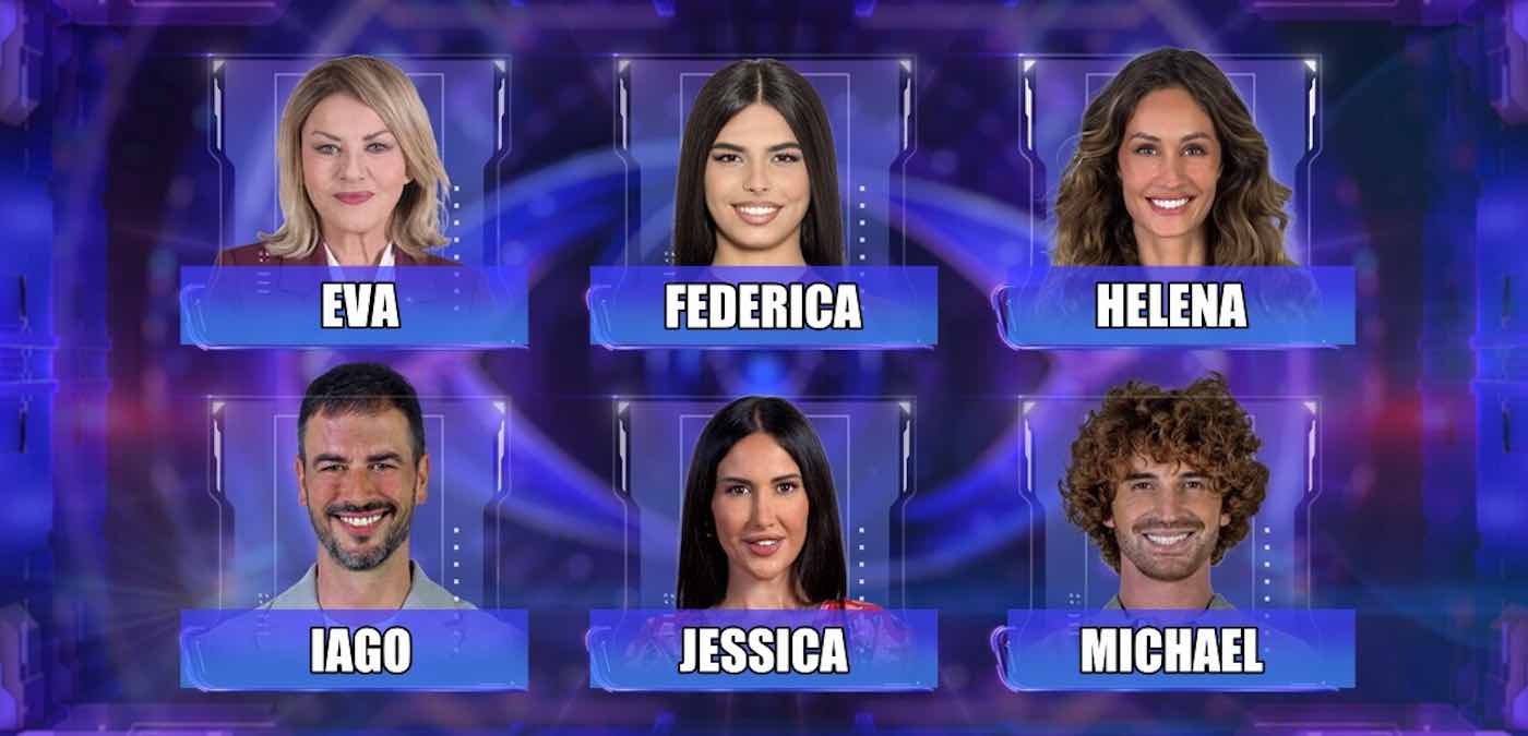 GF: Eva, Federica, Helena, Iago, Jessica o Michael, vota il preferito