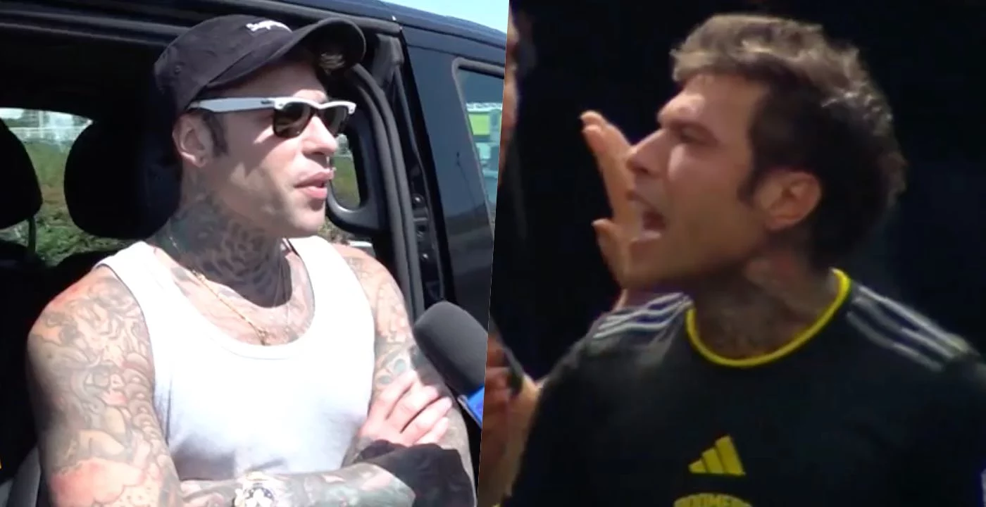 Fedez riceve il Tapiro dopo la rissa sfiorata con Blur